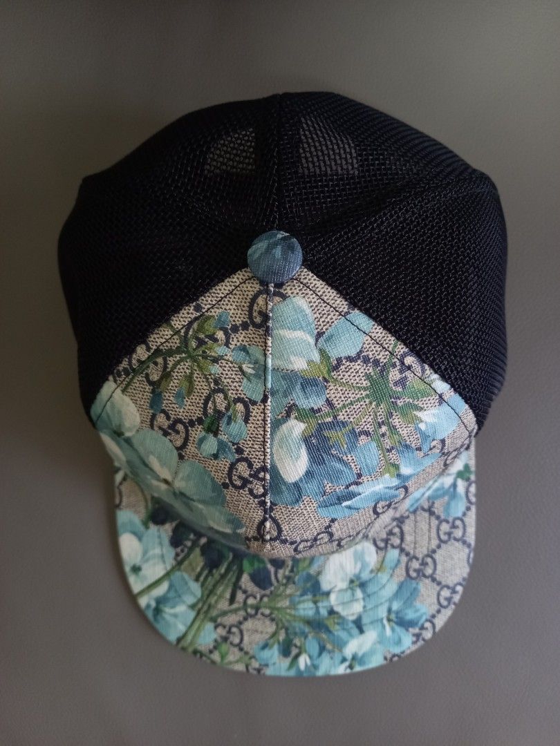 Gucci Blue Blooms Baseball Cap, Luxury, Apparel on Carousell