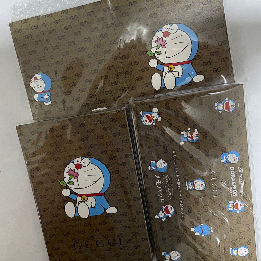 Gucci x Doraemon special collaboration note book + note pad set ...