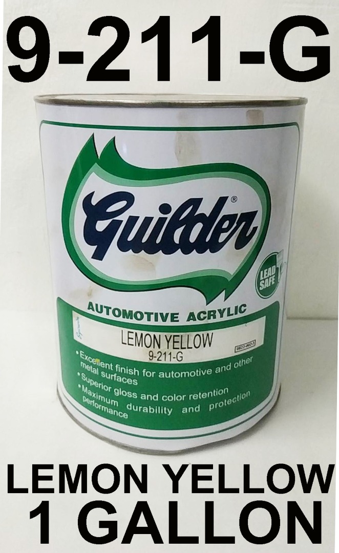 GUILDER AUTOMOTIVE ACRYLIC 9-211-G LEMON YELLOW ( 1 GALLON ...
