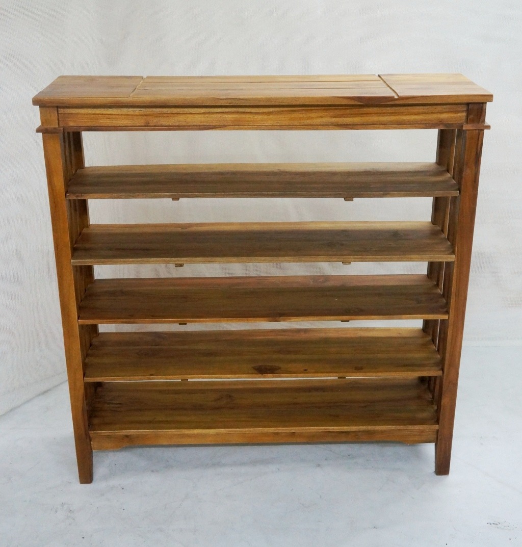 Handcrafted Solid Teak Wood Ohara Shoe Rack Furniture, Furniture & Home ...