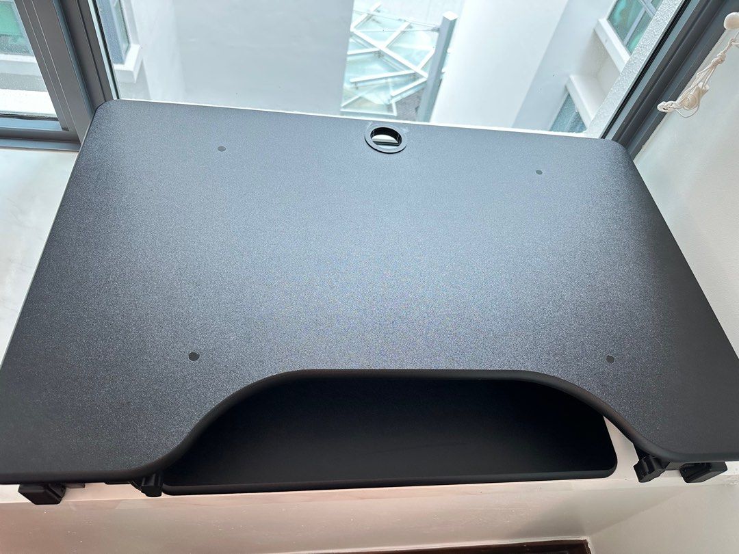 Height adjustable standing desk converter, Furniture & Home Living ...