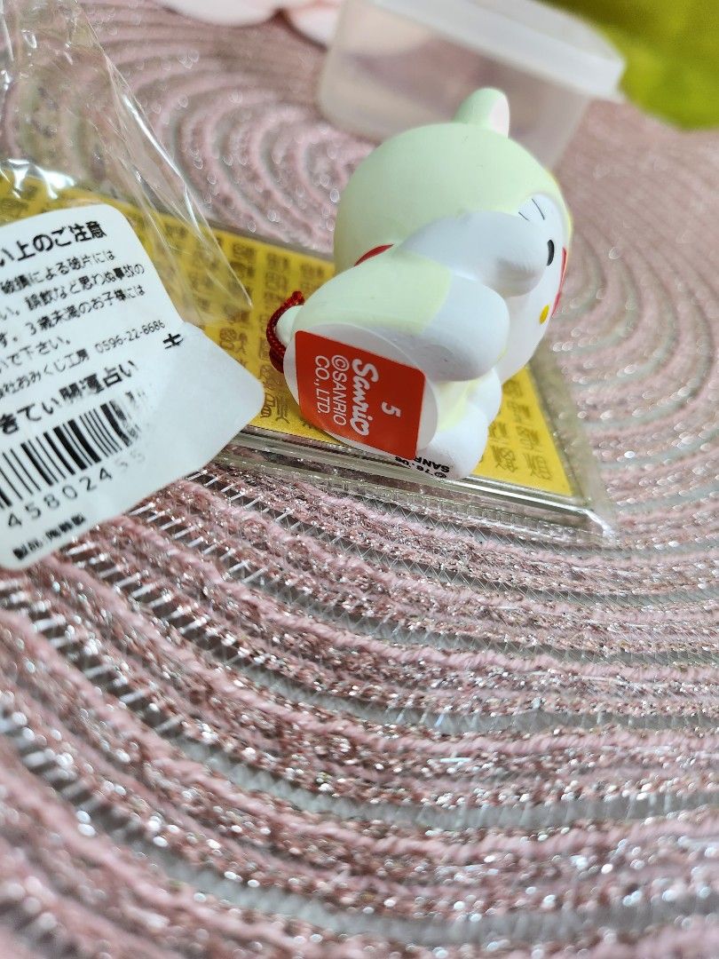 Hello Kitty Goat Figurine and Pure Gold Plaque, Hobbies & Toys, Toys ...