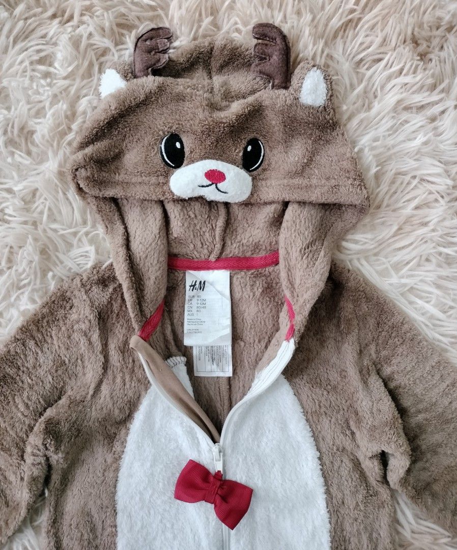 H&M BEAR BABY ANIMAL COSTUME / MILESTONE COSTUME, Babies & Kids, Babies ...