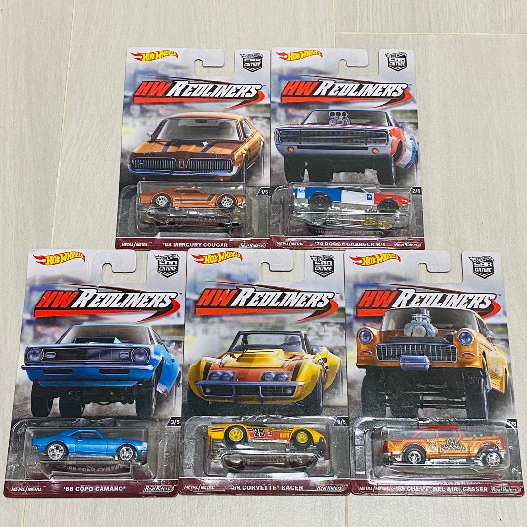 Hot Wheels Car Culture Series HW Redliners Set ‘68 Mercury Cougar ‘70 ...