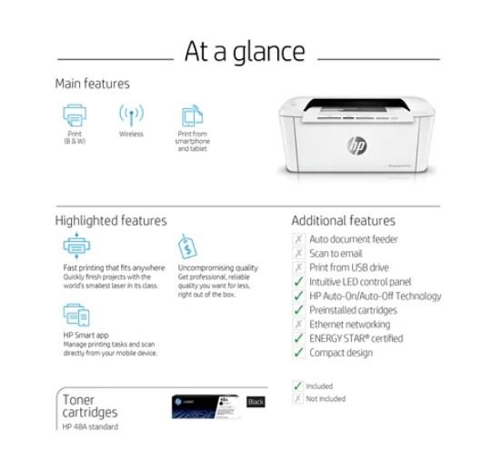 HP LaserJet Pro M15w Printer, Computers & Tech, Printers, Scanners ...