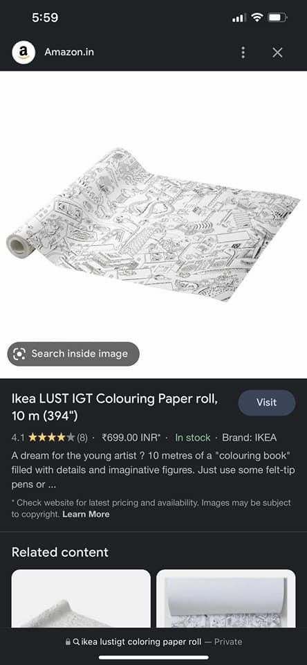 Ikea Lustigt Coloring Roll, Hobbies & Toys, Stationary & Craft, Other ...