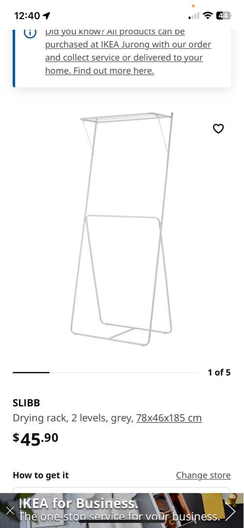 Ikea Clothes Drying Rack (SLIBB), Furniture & Home Living, Home ...