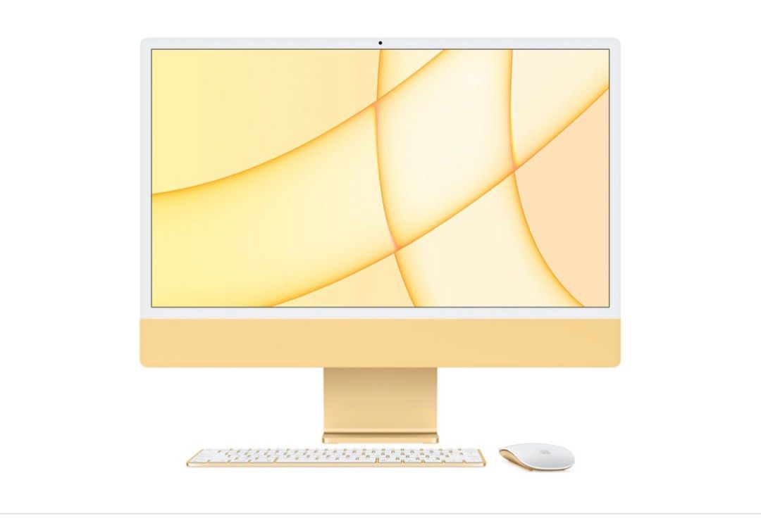 iMac 24-inch, M1, 2021, Yellow, Computers & Tech, Desktops on Carousell