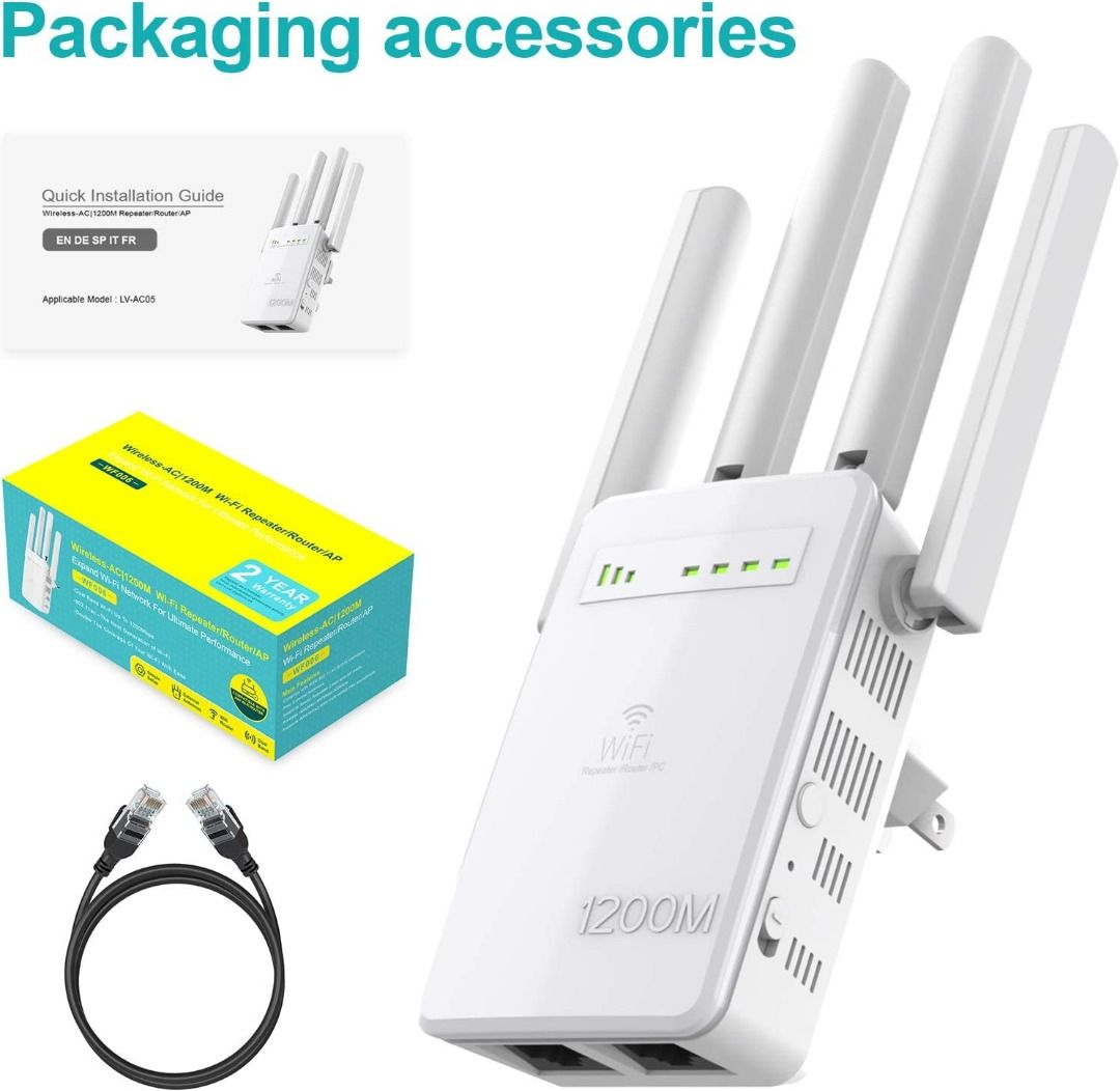 [J545] WF006 Wireless-AC/1200M Wi-Fi Repeater/Router/AP, Computers ...