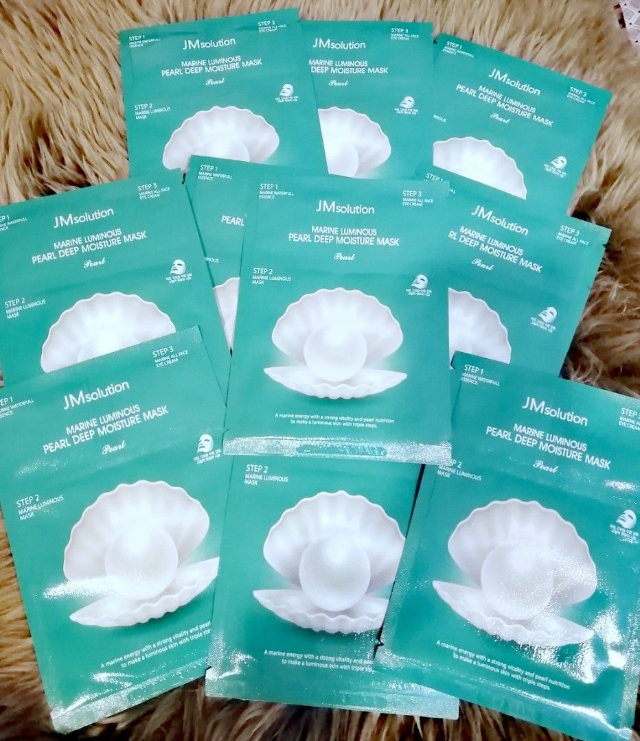 JM solution Marine Luminous Pearl Deep Moisture face mask Made in Korea ...