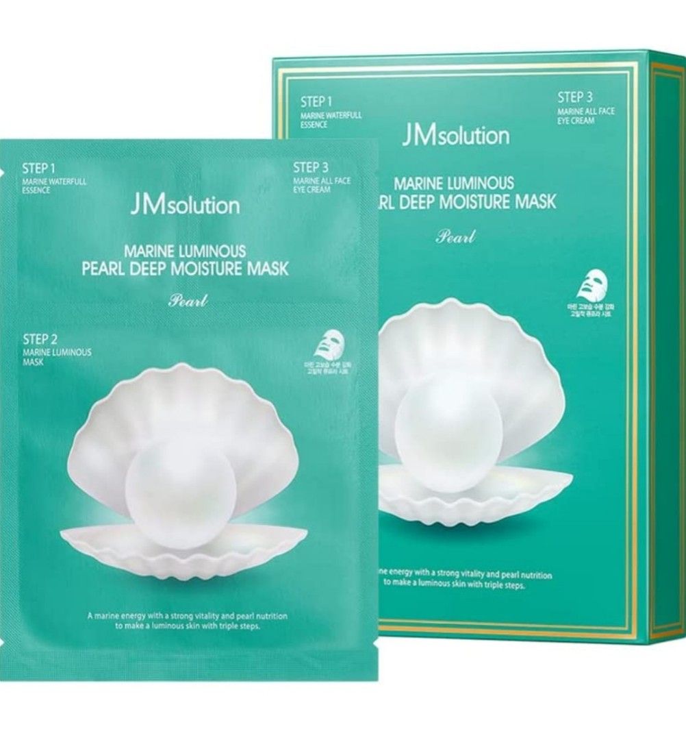 JM solution Marine Luminous Pearl Deep Moisture face mask Made in Korea ...