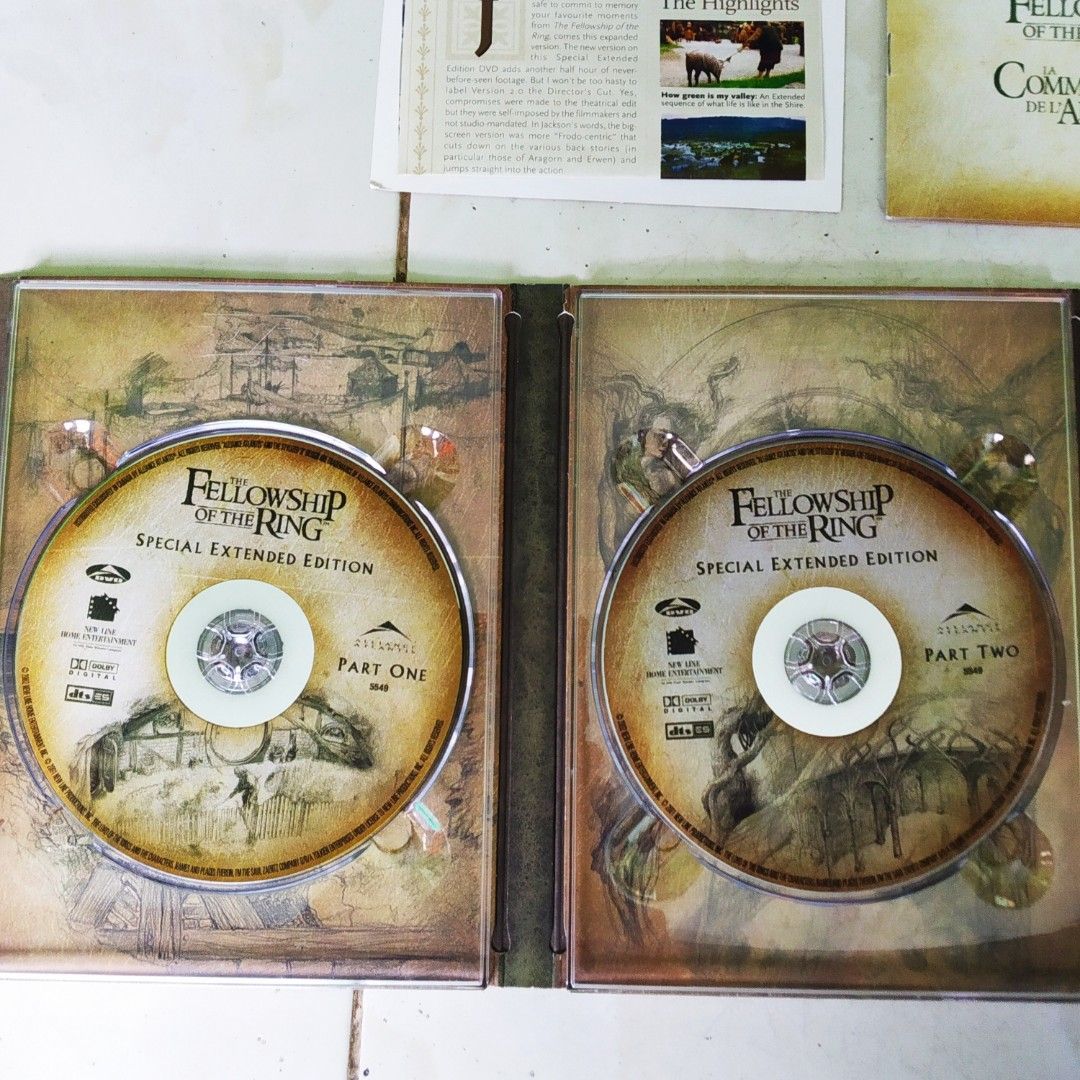 Kaset DVD film Lord Of The Rings The FellowShip Of The Rings Original ...