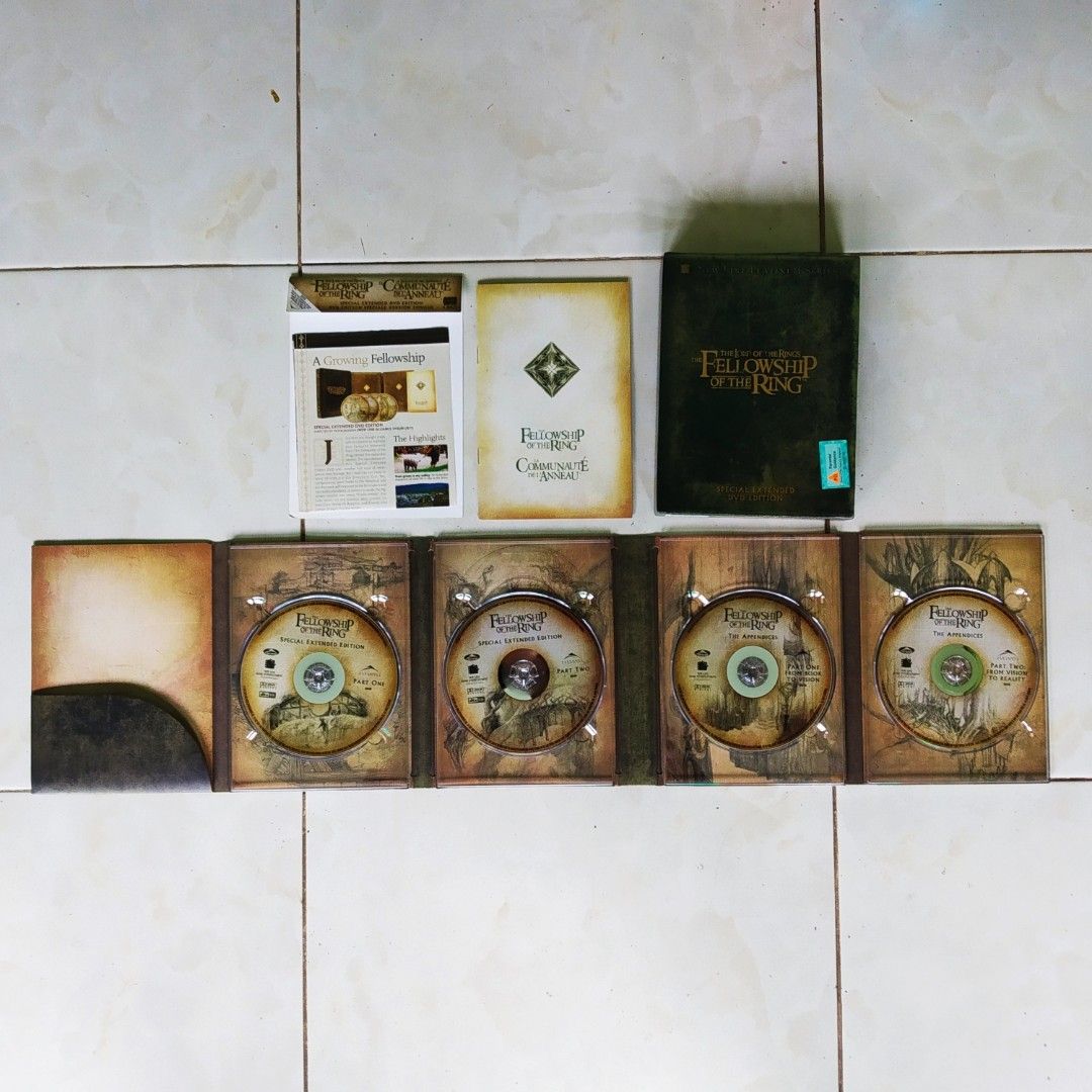 Kaset DVD film Lord Of The Rings The FellowShip Of The Rings Original ...