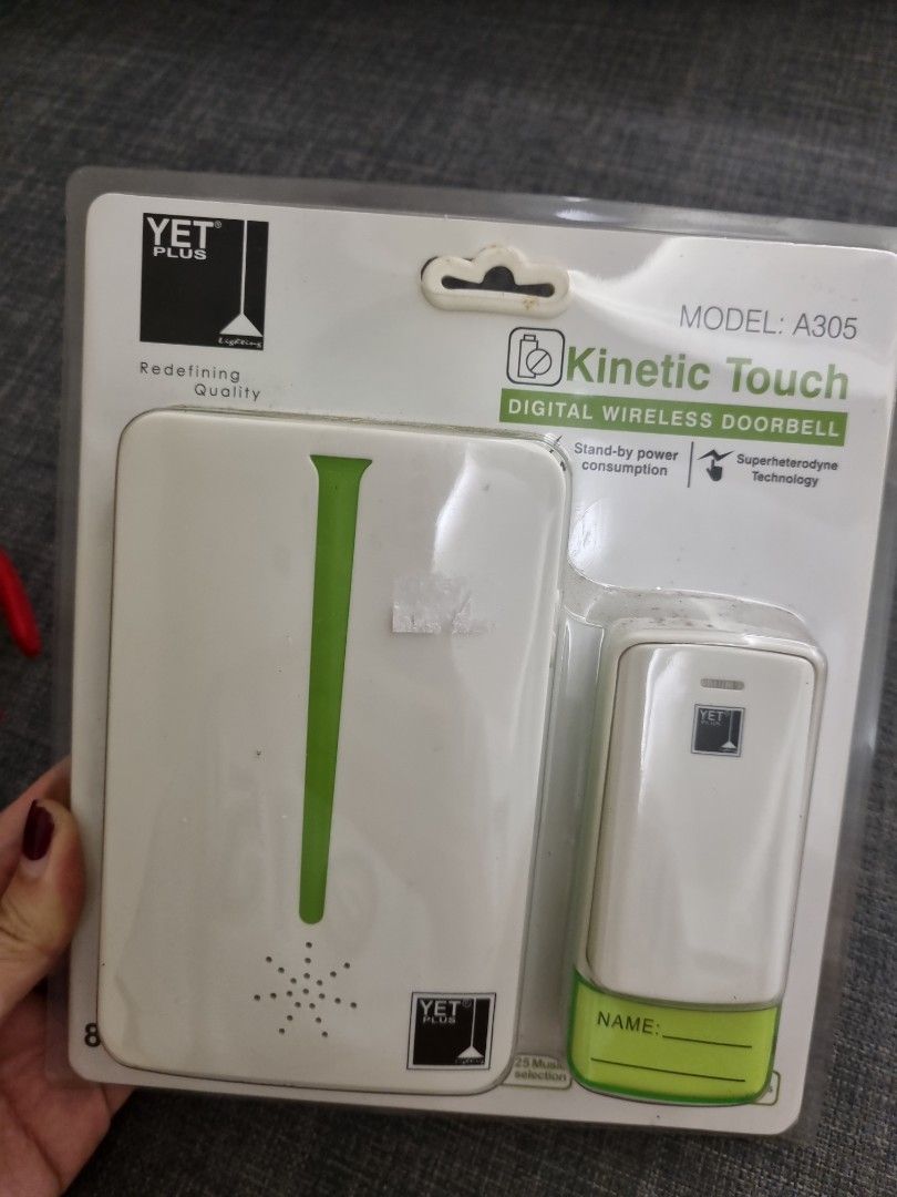 Kinetic touch doorbell, Furniture & Home Living, Security & Locks ...