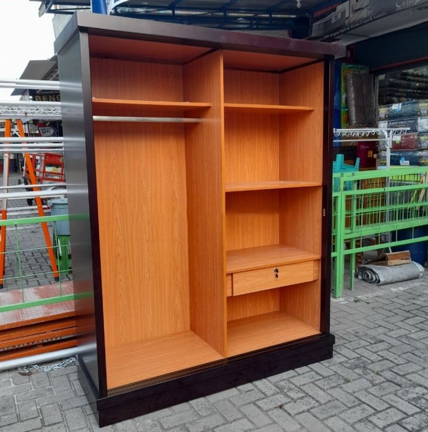 Lemari pakaian sliding Regina Starmax lemari baju sliding lemari kayu ...