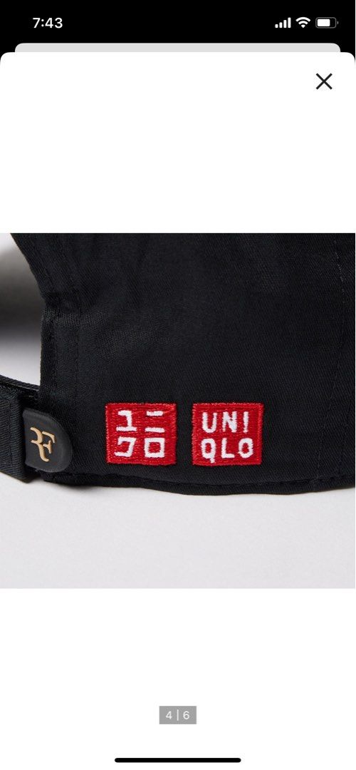 Limited Edition Commemorative Roger Federer RF Cap - UNIQLO - Black ...