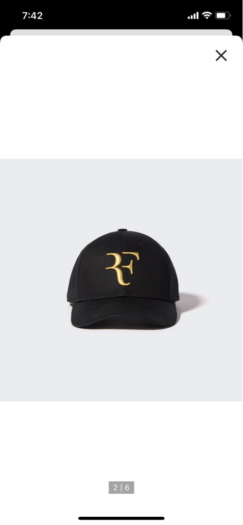 Limited Edition Commemorative Roger Federer RF Cap - UNIQLO - Black ...