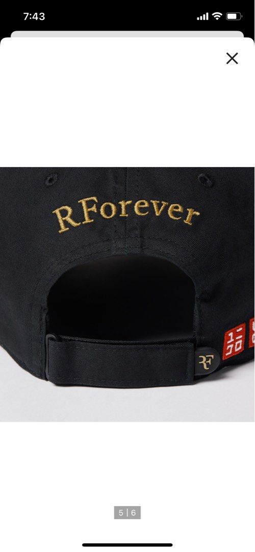 Limited Edition Commemorative Roger Federer RF Cap - UNIQLO - Black ...