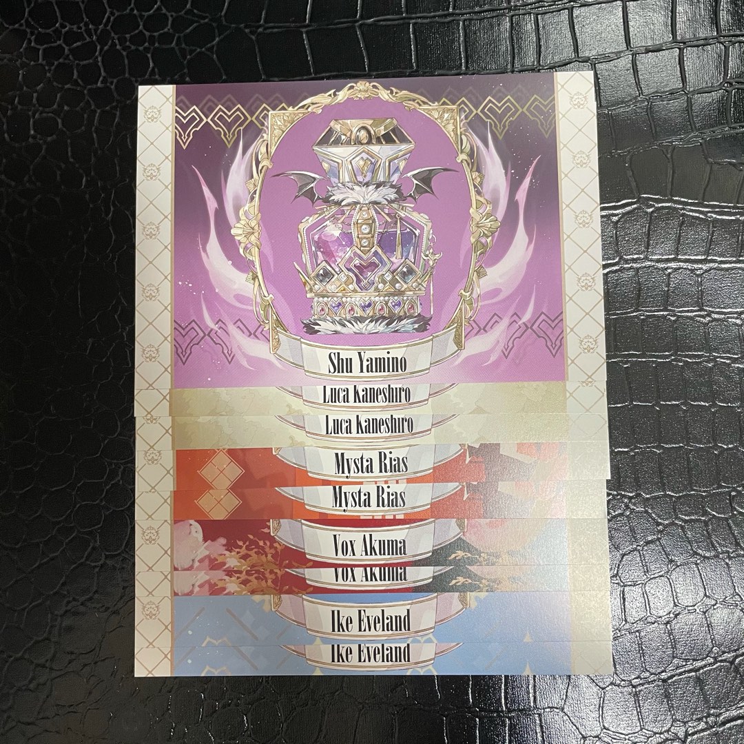 Luxiem 1st Anniversary Message Card 一周年 特典卡 Luca Vox Ike Mysta Shu 彩虹社 ...
