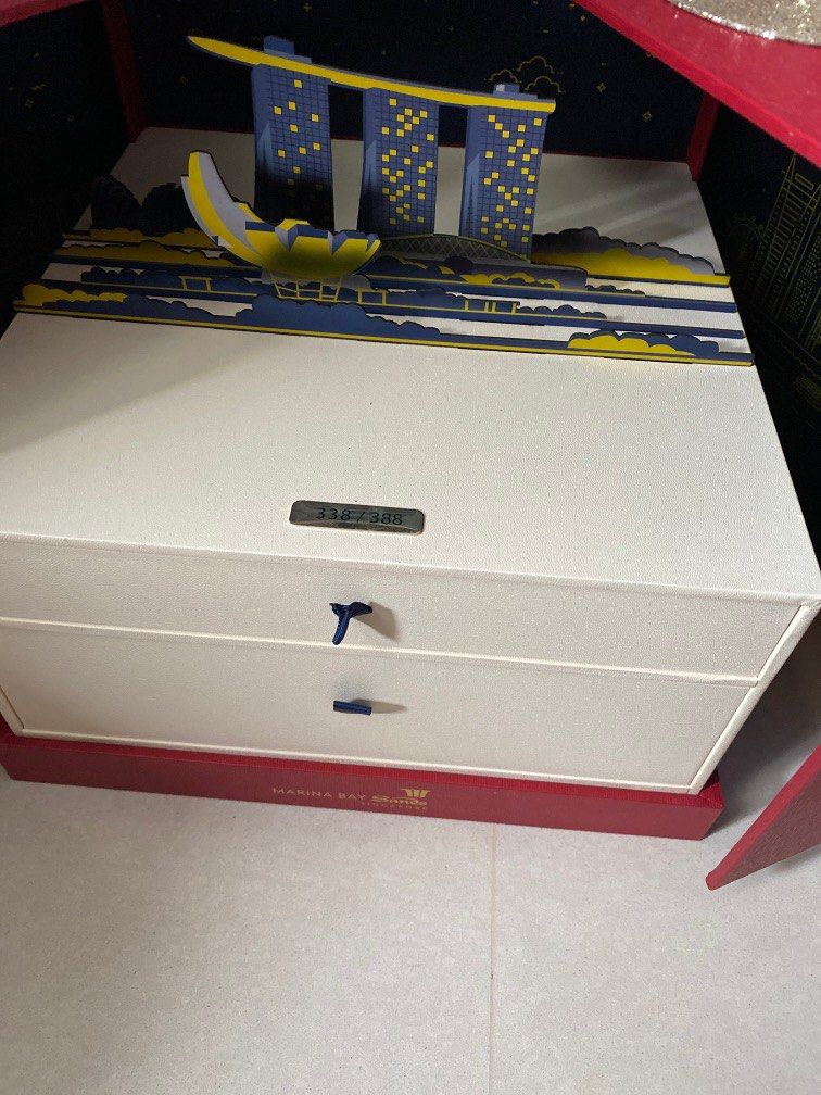 Marina Bay Sands MBS Mooncake box, Furniture & Home Living, Home ...