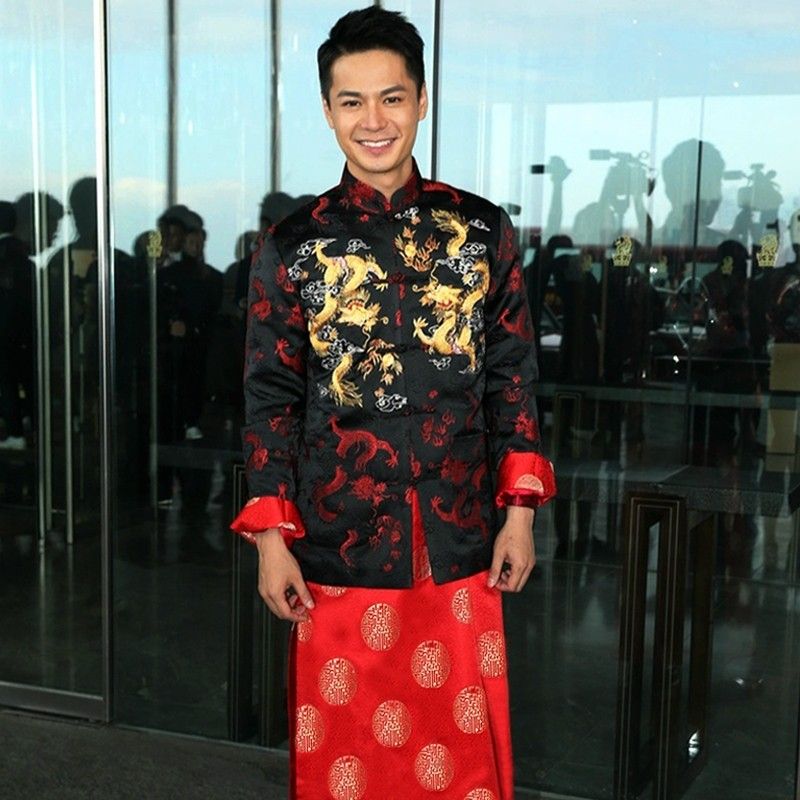 Men Traditional Tang Suit Embroidery SamFu, Men's Fashion, Tops & Sets ...