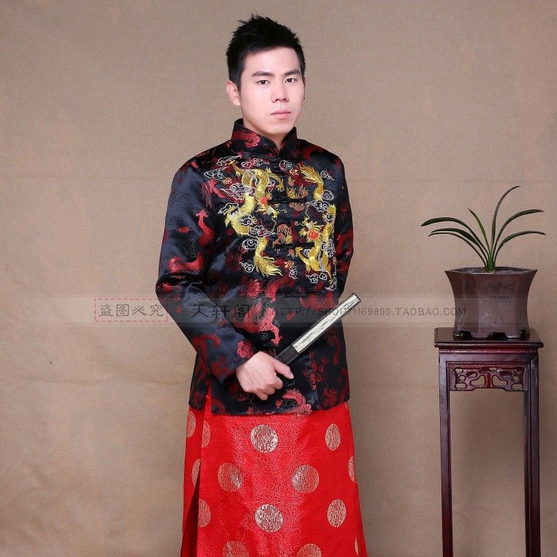 Men Traditional Tang Suit Embroidery SamFu, Men's Fashion, Tops & Sets ...