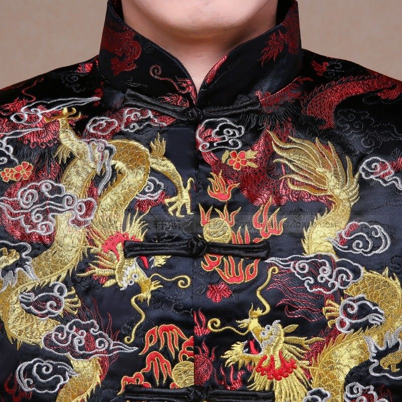 Men Traditional Tang Suit Embroidery SamFu, Men's Fashion, Tops & Sets ...