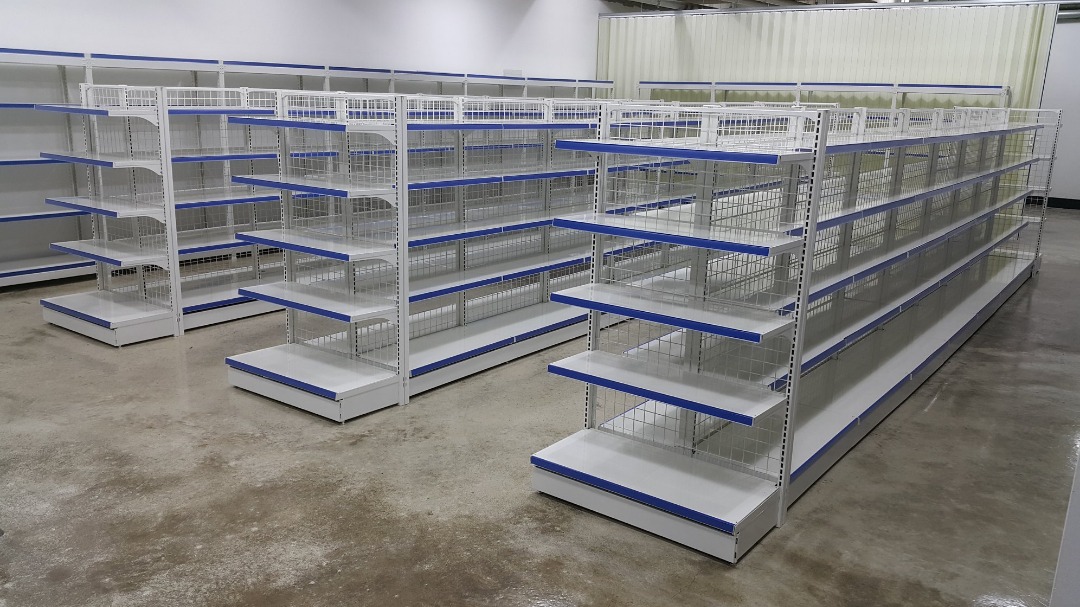 Mesh Type Gondola Rack Adjustable Layers, Furniture & Home Living ...