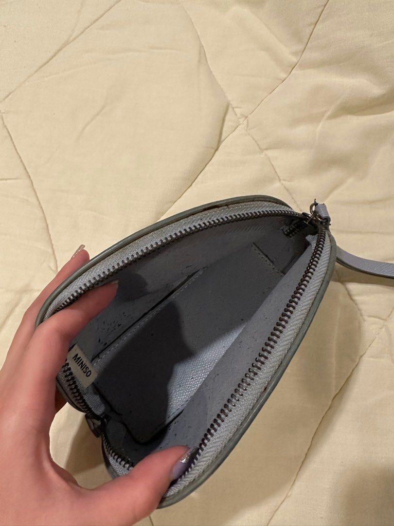 Miniso Blue Cosmetics Pouch, Women's Fashion, Bags & Wallets, Purses ...