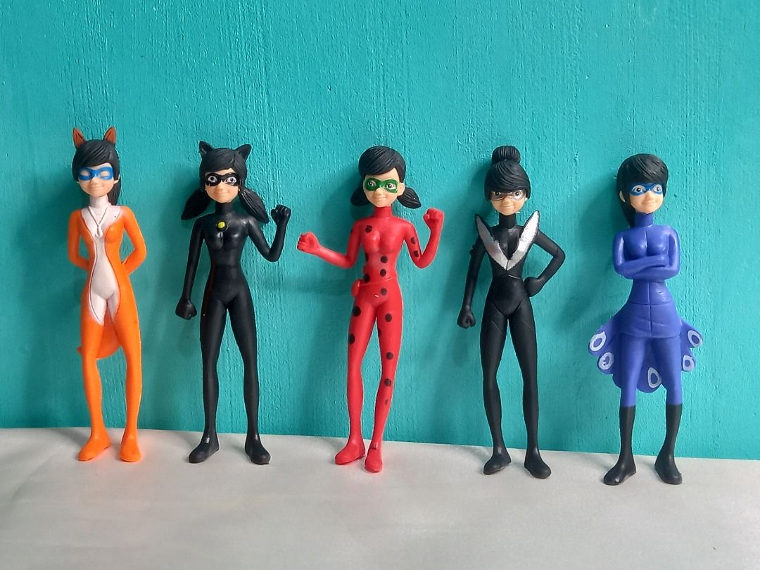 Miraculous Ladybug And Cat Noir Doll Figure Set of 5 Unbranded, Hobbies ...