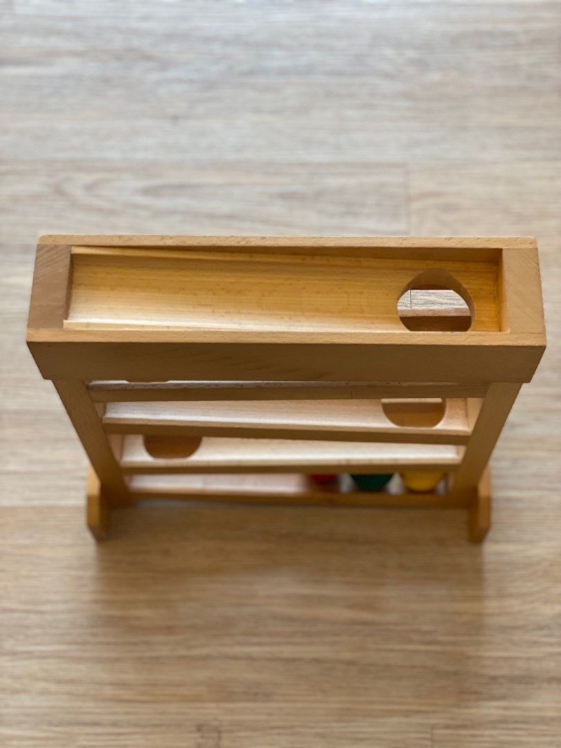 Montessori Wooden Ball Ramp Eye Tracker Toy, Babies & Kids, Infant ...