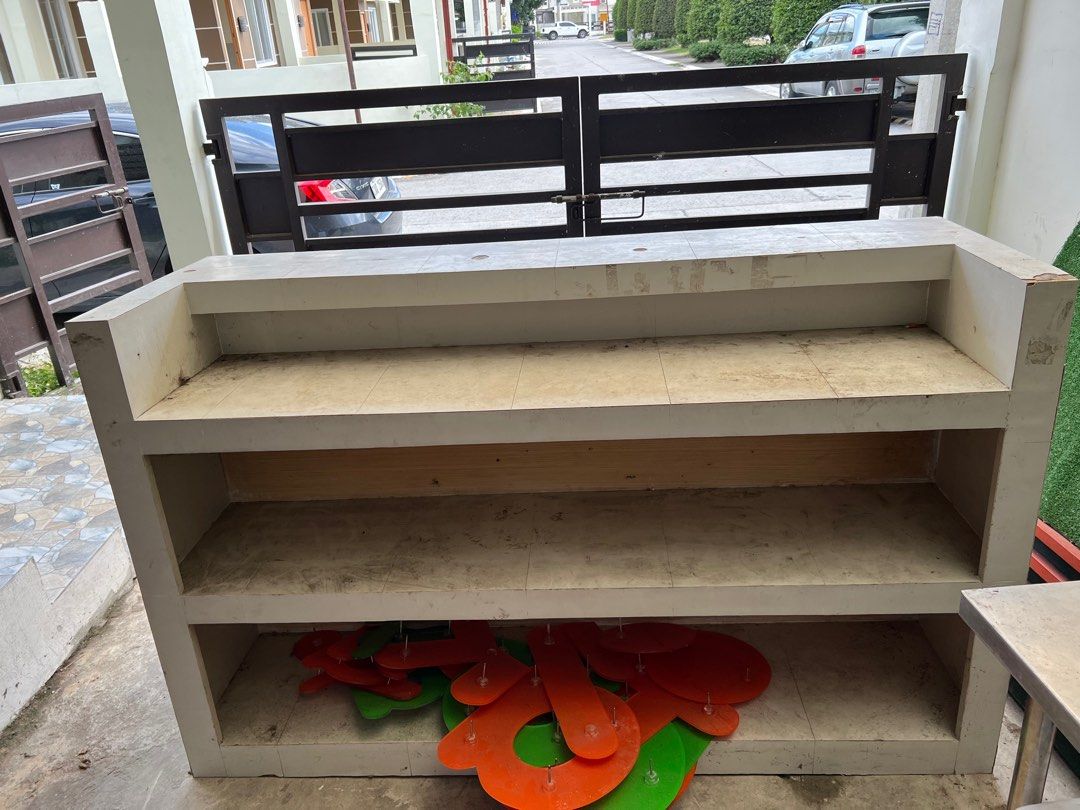 Movable Store Counter Table with shelves/Cashier/Reception Table ...