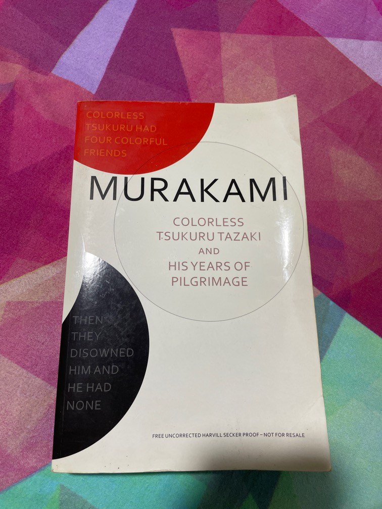 Murakami: Colorless Tsukuru Tazaki And His Years Of Pilgrimage, Hobbies & Toys, Books ...
