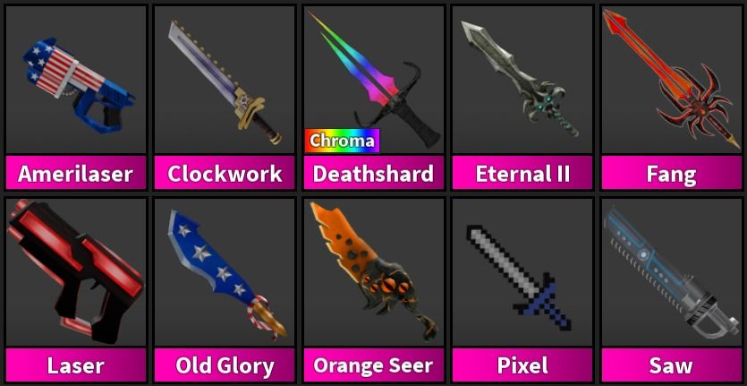 Murder Mystery 2 (MM2) Cheapest Godly and Classic ROBLOX, Video Gaming, Gaming Accessories, In ...