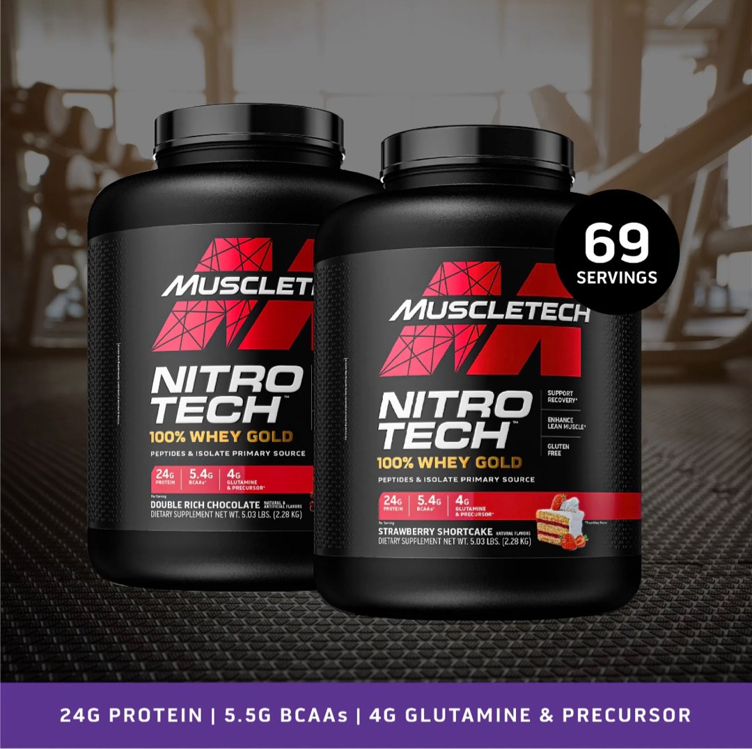 MuscleTech Gold Standard Whey Protein, Health & Nutrition, Health ...