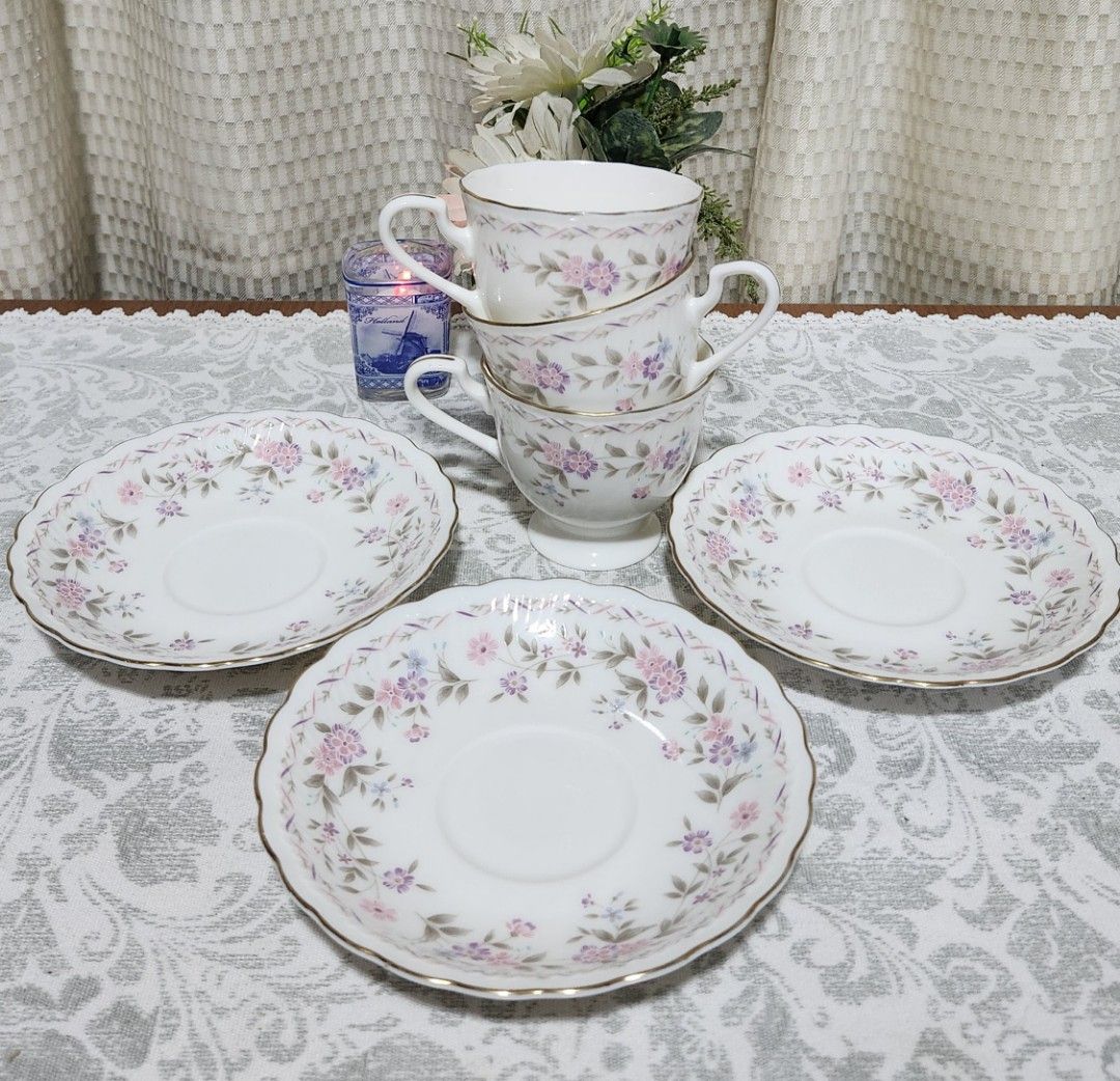 Narumi floral cups and saucers, Furniture & Home Living, Kitchenware ...