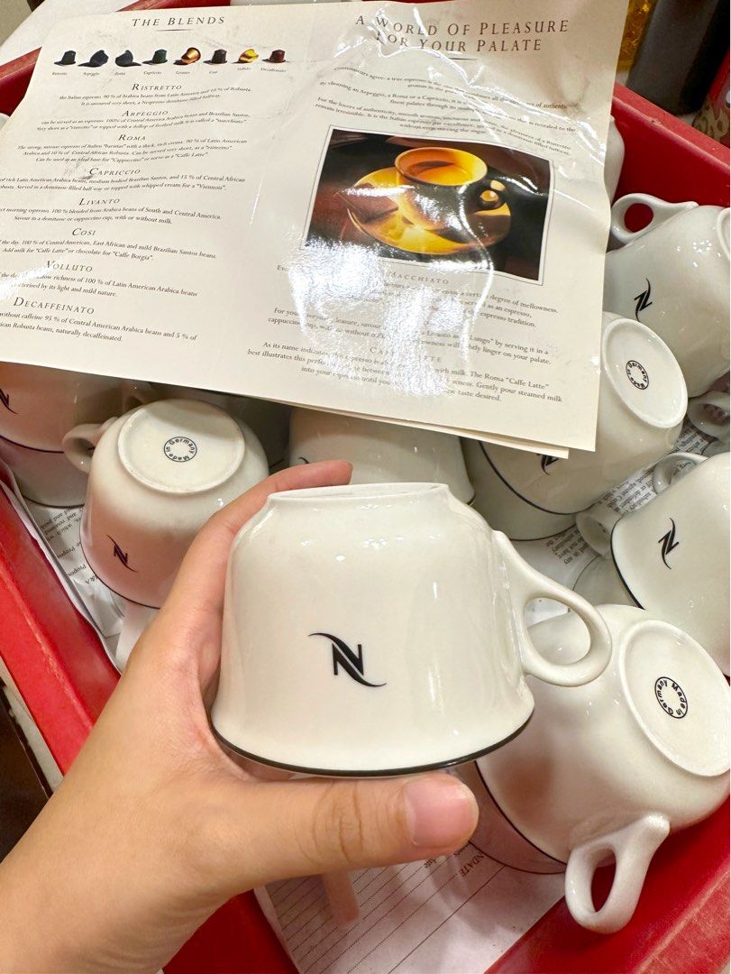 Nespresso Large Ceramic Cups, Furniture & Home Living, Kitchenware ...
