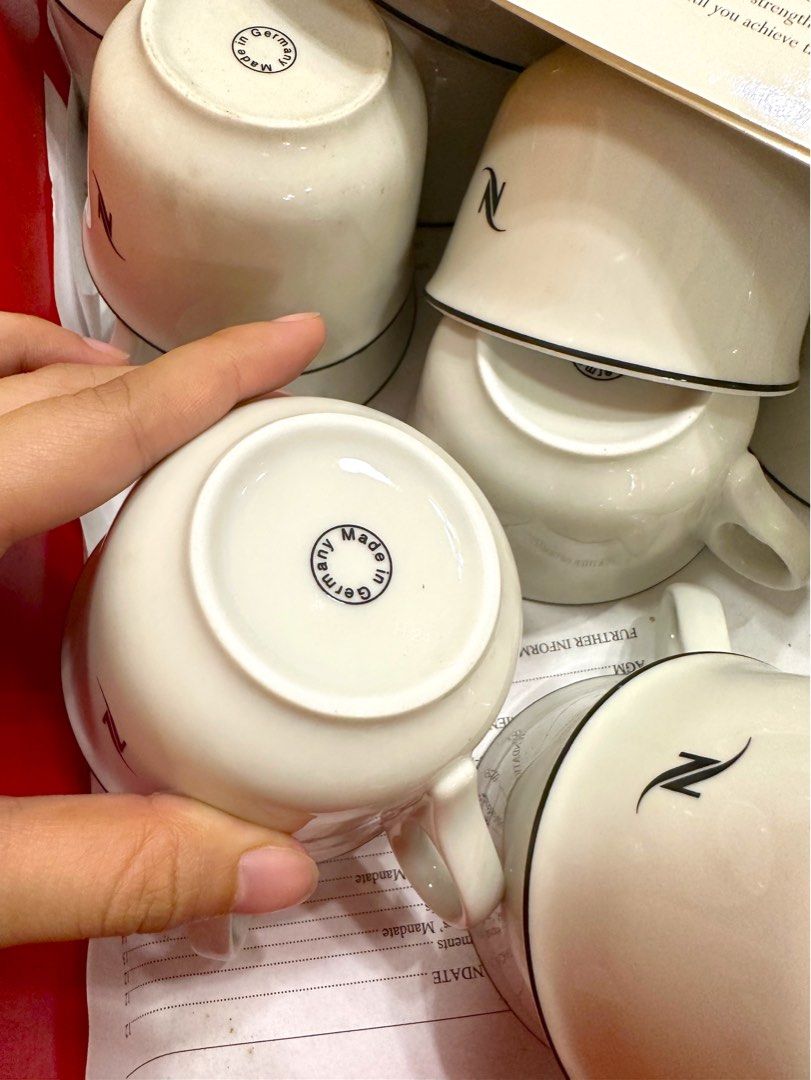 Nespresso Large Ceramic Cups, Furniture & Home Living, Kitchenware ...