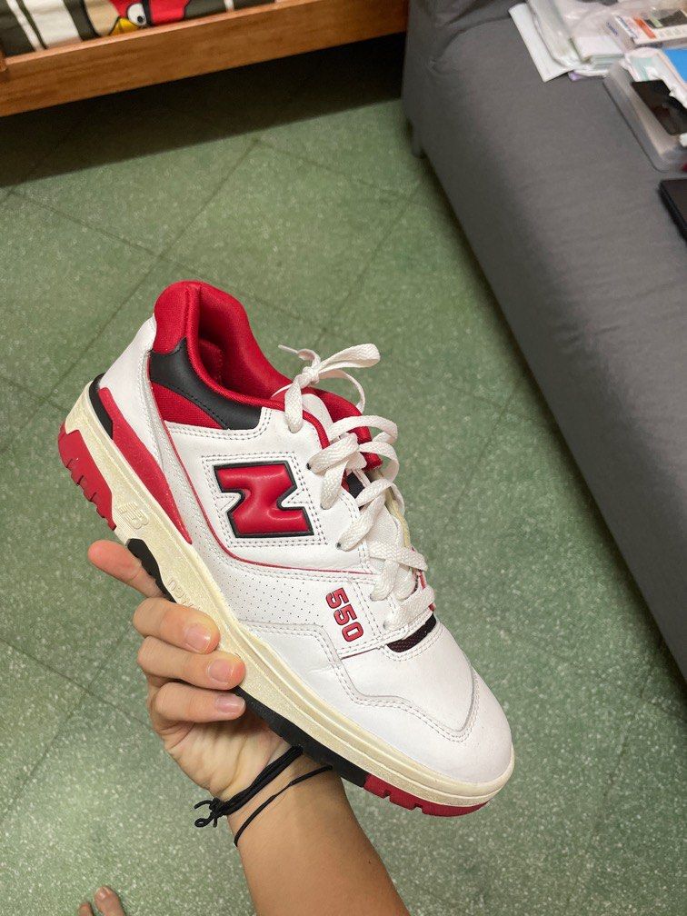New balance 550 red, Men's Fashion, Footwear, Sneakers on Carousell
