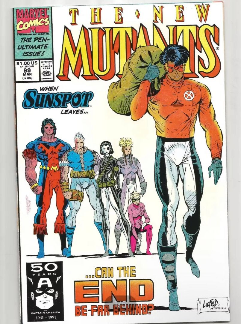New Mutant 99 Printed 1991 By Marve l Comic Book Original Comic ...