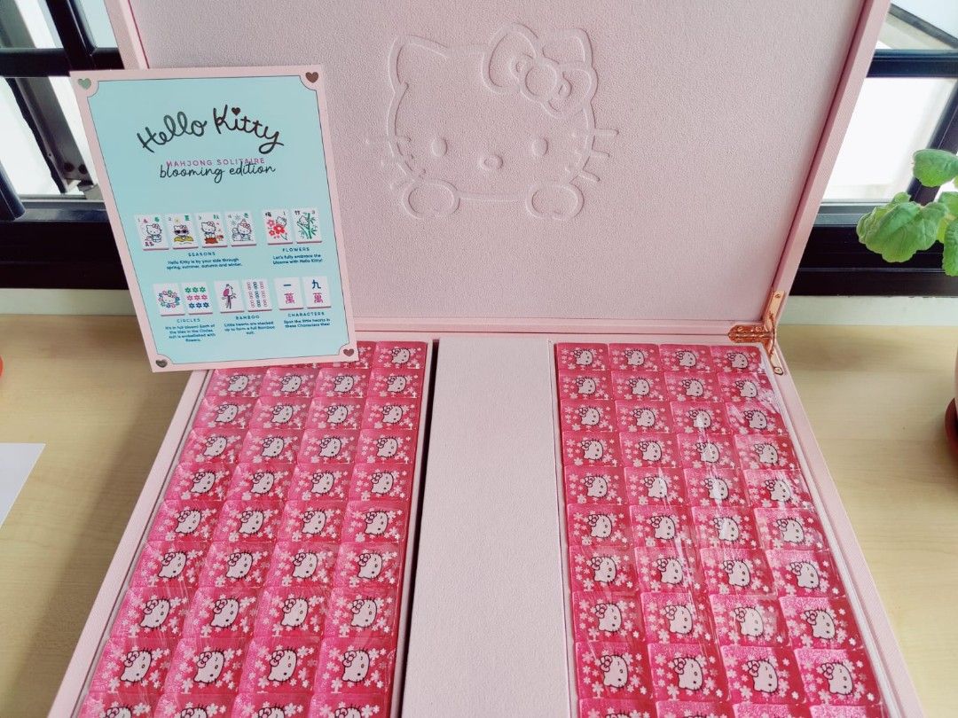 NTUC Hello Kitty Mahjong - Pink, Hobbies & Toys, Toys & Games on Carousell