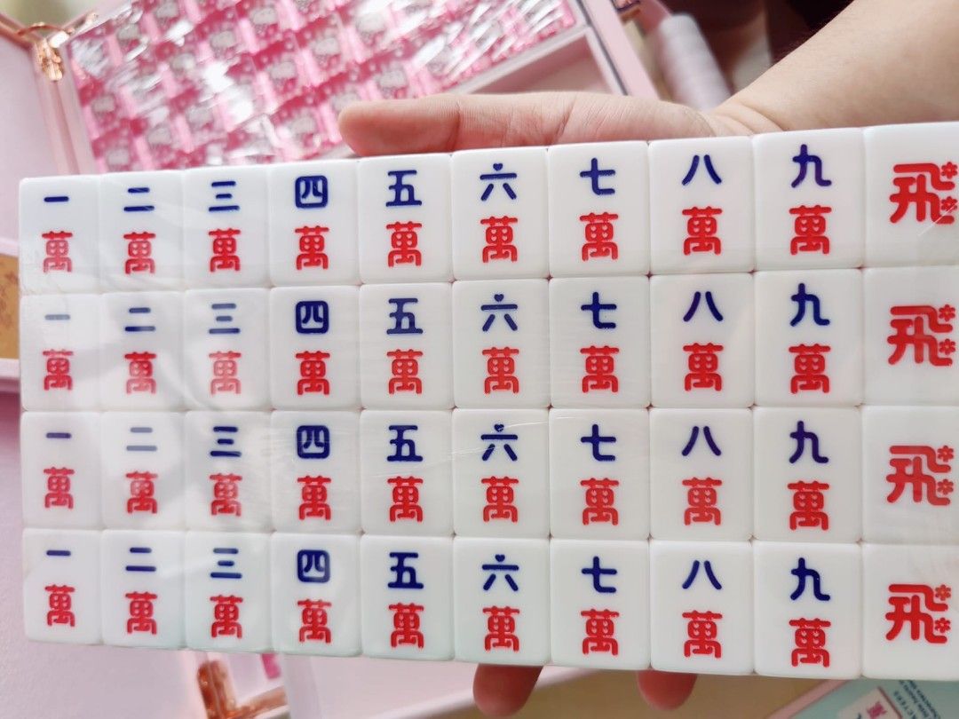 NTUC Hello Kitty Mahjong - Pink, Hobbies & Toys, Toys & Games on Carousell