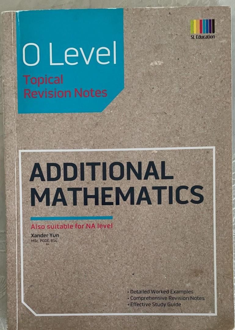 O Level a maths Topical Revision Notes, Hobbies & Toys, Books ...