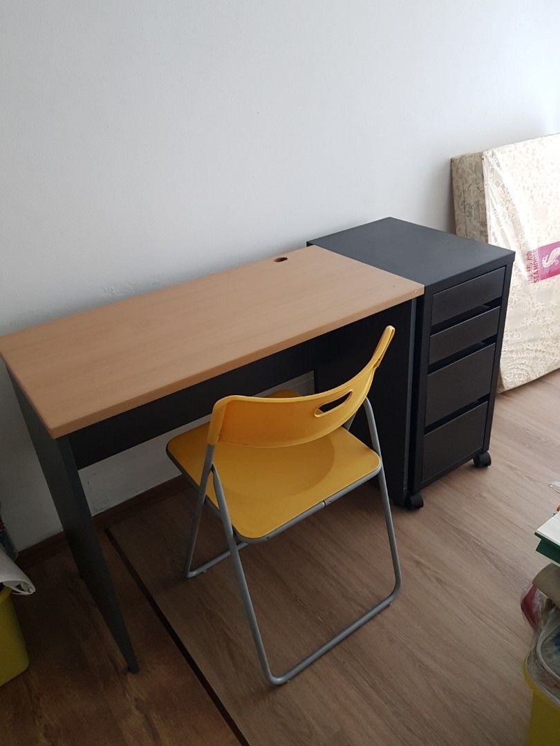 Office side table with drawing, Furniture & Home Living, Furniture ...