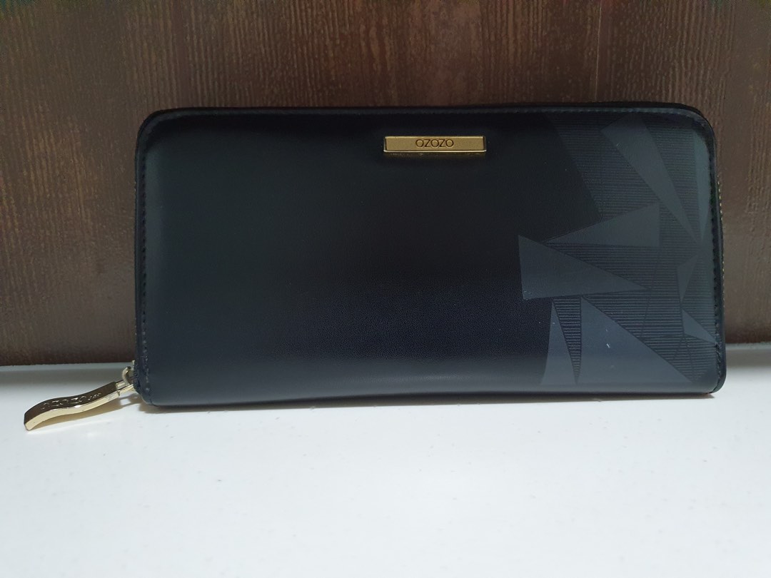 OZOZO Black Long wallet, Women's Fashion, Bags & Wallets, Wallets ...