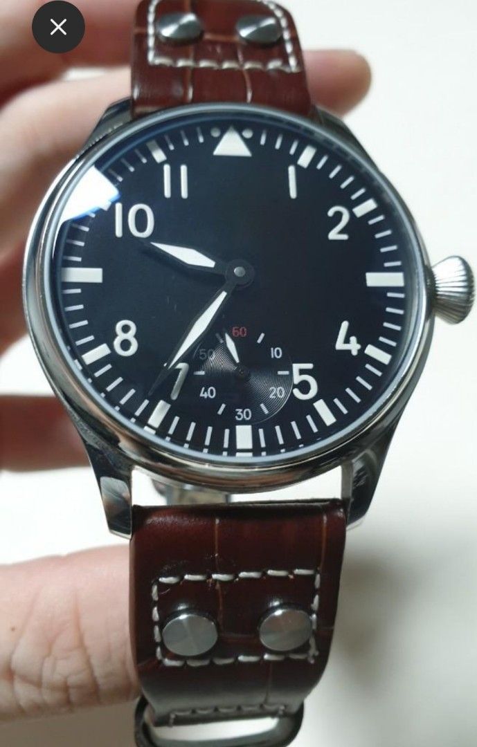 Parnis 44mm sterile dial pilot's watch, Men's Fashion, Watches ...