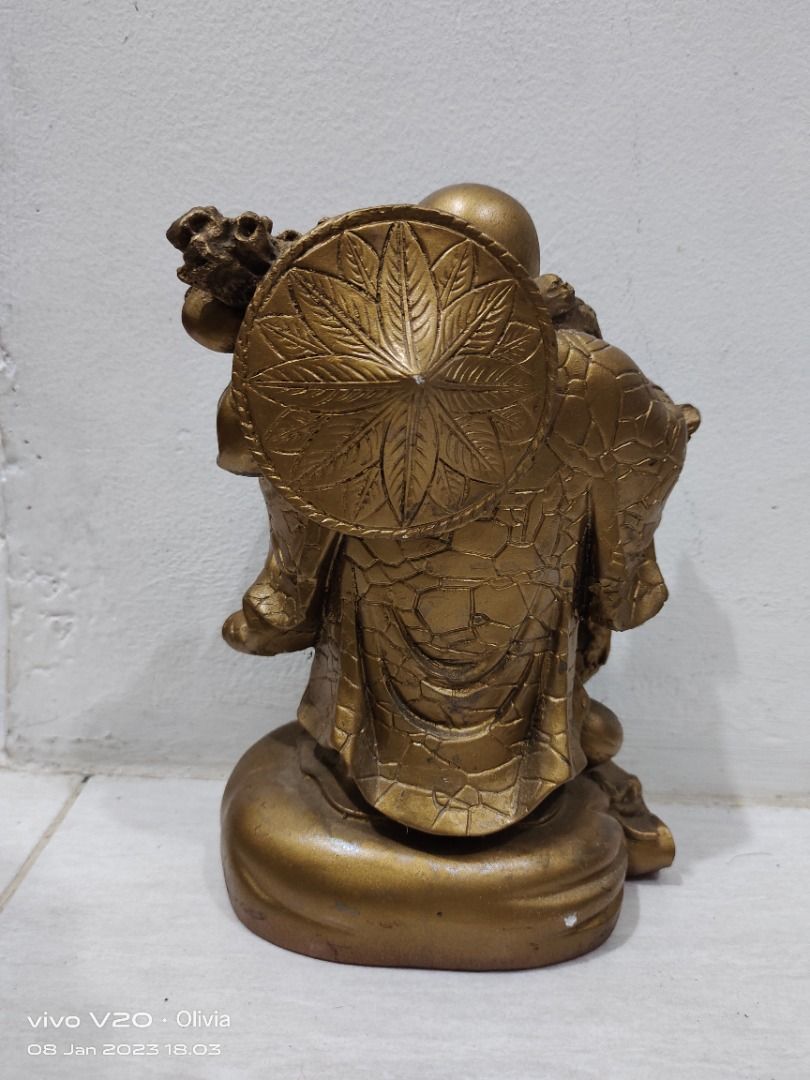 Patung Budha Julai Matreya Fiber Kuno Jadul Antik, Antik, Pajangan di Carousell