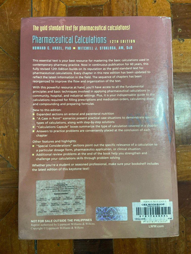 Pharmaceutical Calculations 12th edition, Hobbies & Toys, Books ...
