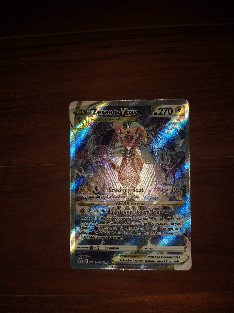 Pokemon Card Zeraora VSTAR Crown Zenith Galarian Gallery #GG43/GG70 ...