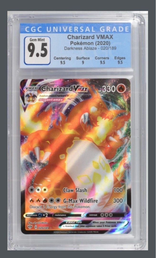 Pokemon Charizard Vmax CGC9.5, Hobbies & Toys, Memorabilia ...